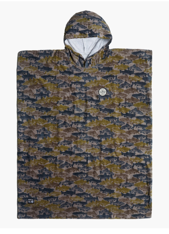 Shop Online for RVCA Camo Horton Fish Poncho Changing Towel (Adult ...